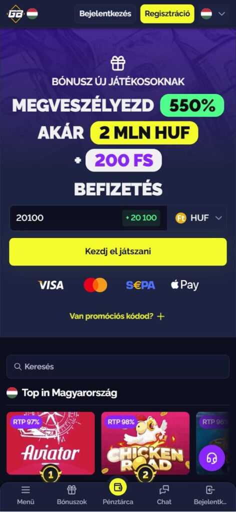 Goldbet Casino: Bónuszok és kriptós izgalmak várnak